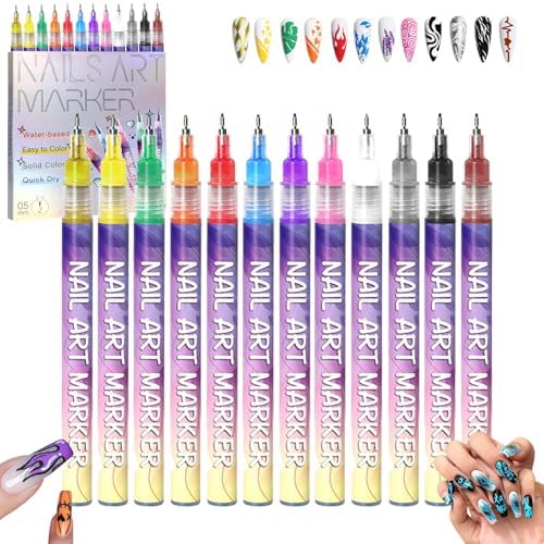 Balconfoster Art Pens, Art Markers for Gel Nails, Markers for Art,DIY ...