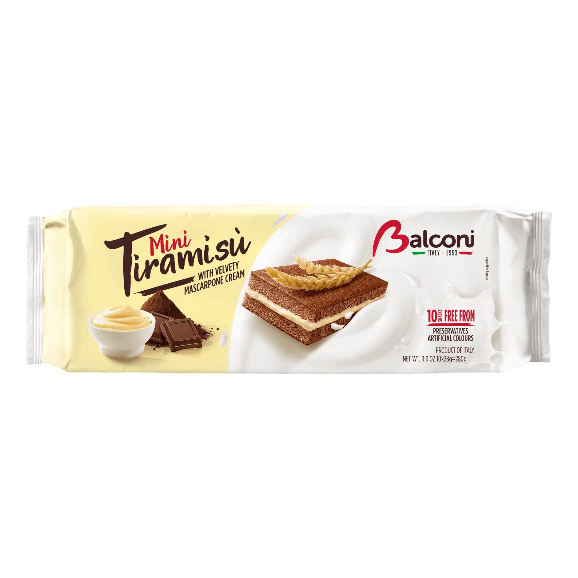 Balconi Mini-Tiramisu Snack Cakes SSF20 - 10 cakes per pack - Walmart.com