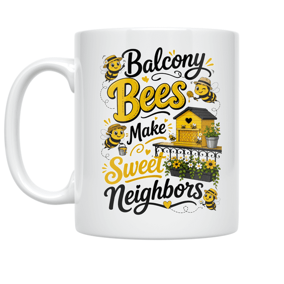 Balcony Bees Make Sweet Neighbors - Urban Beekeeping Enthusiast - 11 oz ...