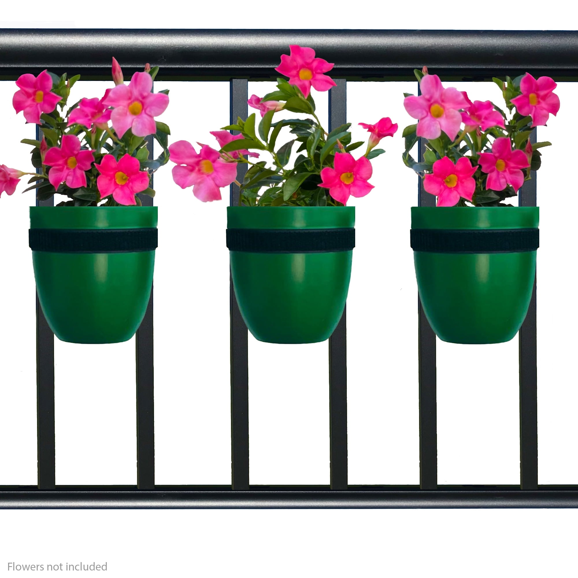 Balcony Buddies Railing Planter for Outdoor Plants (6-inch, 3-Pack ...