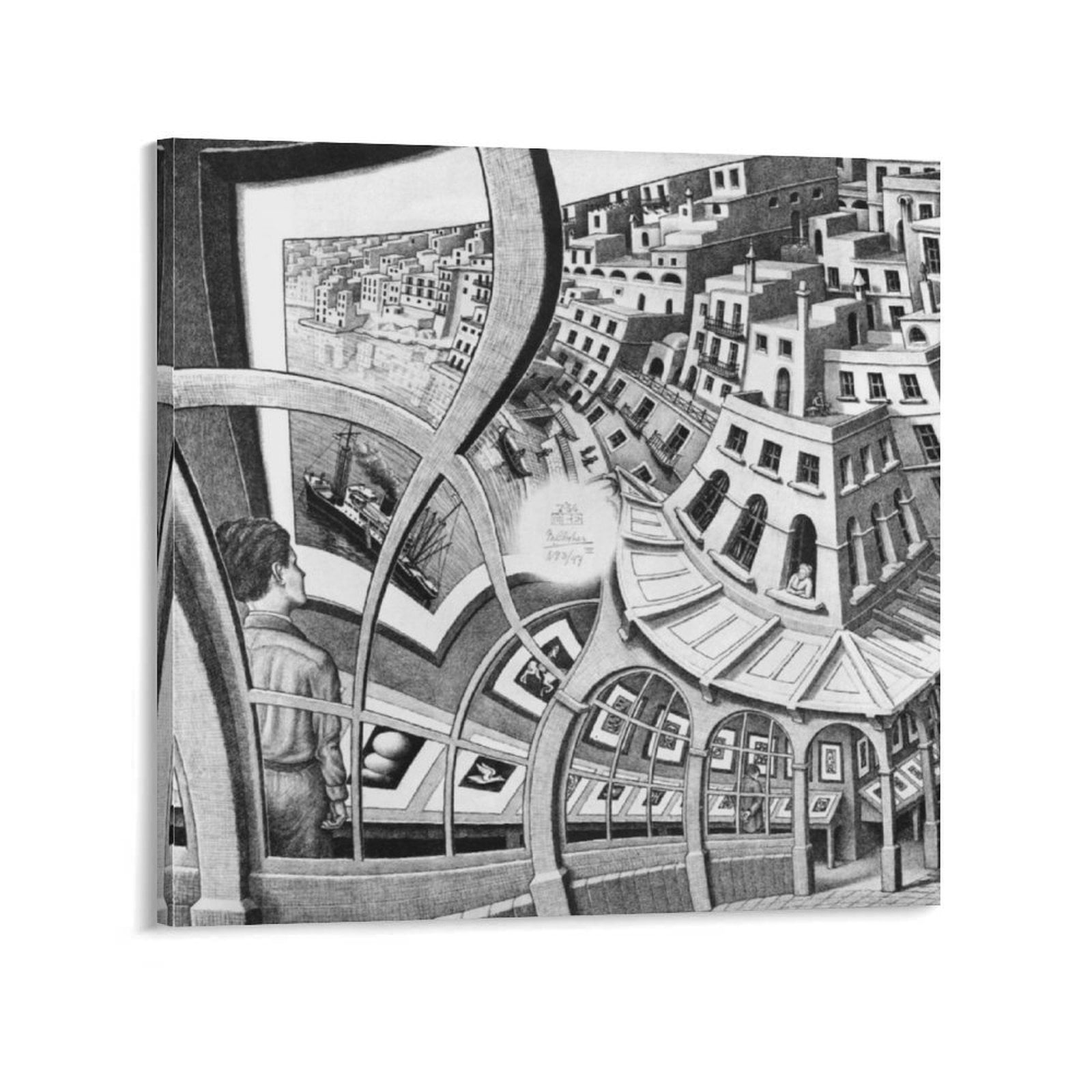 Balcony Circa 1945 by M.C. Escher Print Wall Art Poster Home Decor ...