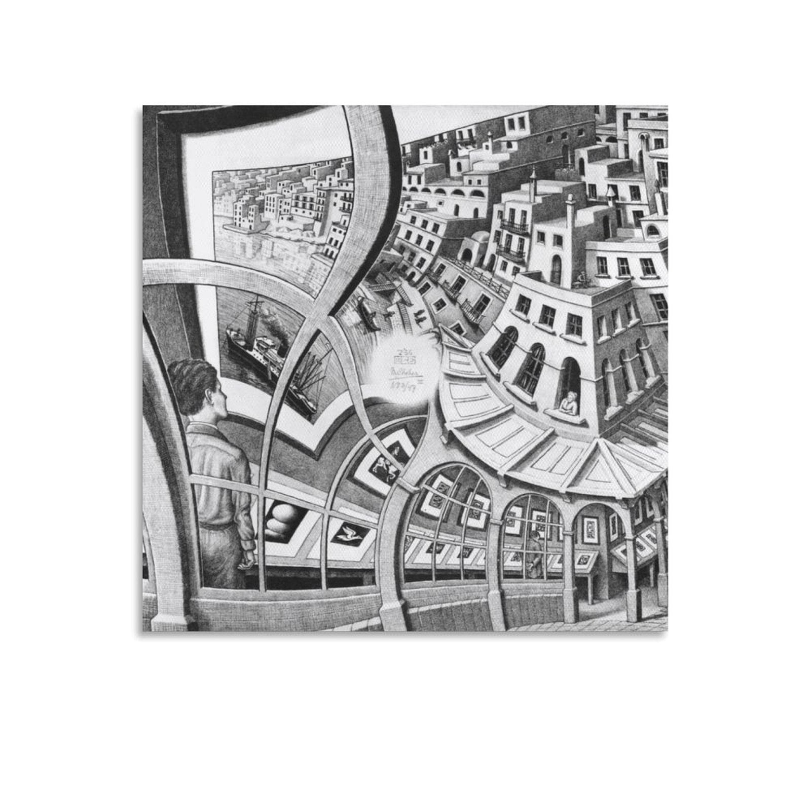 Balcony Circa 1945 by M.C. Escher Print Wall Art Poster Picture Print ...