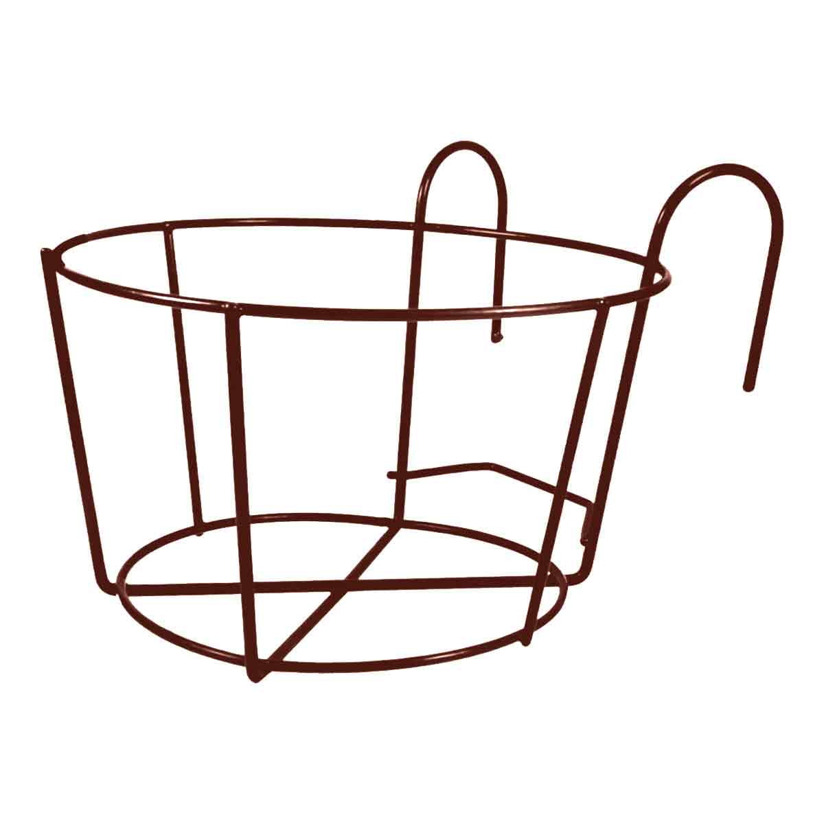 Balcony Flower Rack Wrought Iron Hanging Flower Pot Rack Railing Green ...