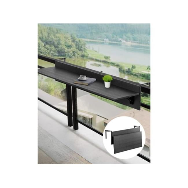 Balcony Hanging Table 12 x 48 in Outdoor Patio Railing Bar Table ...