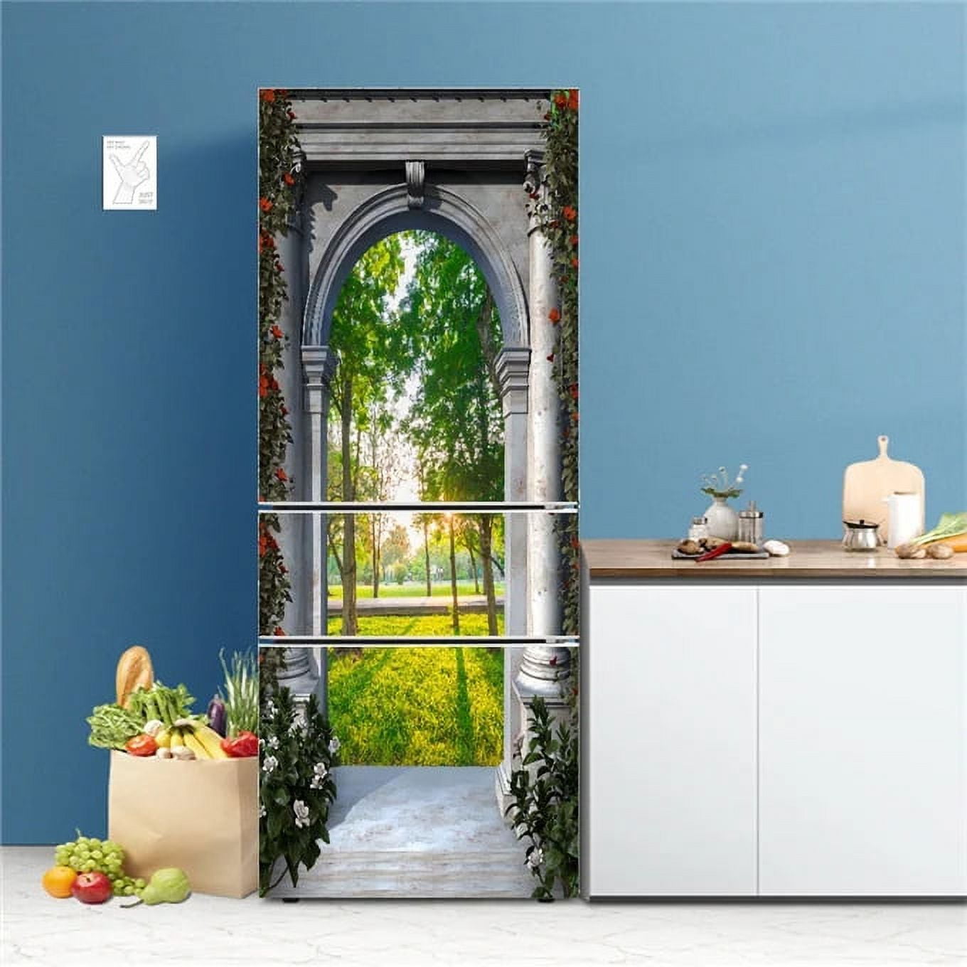 Balcony Lake Refrigerator Sticker Removable Fridge Door Decorations ...