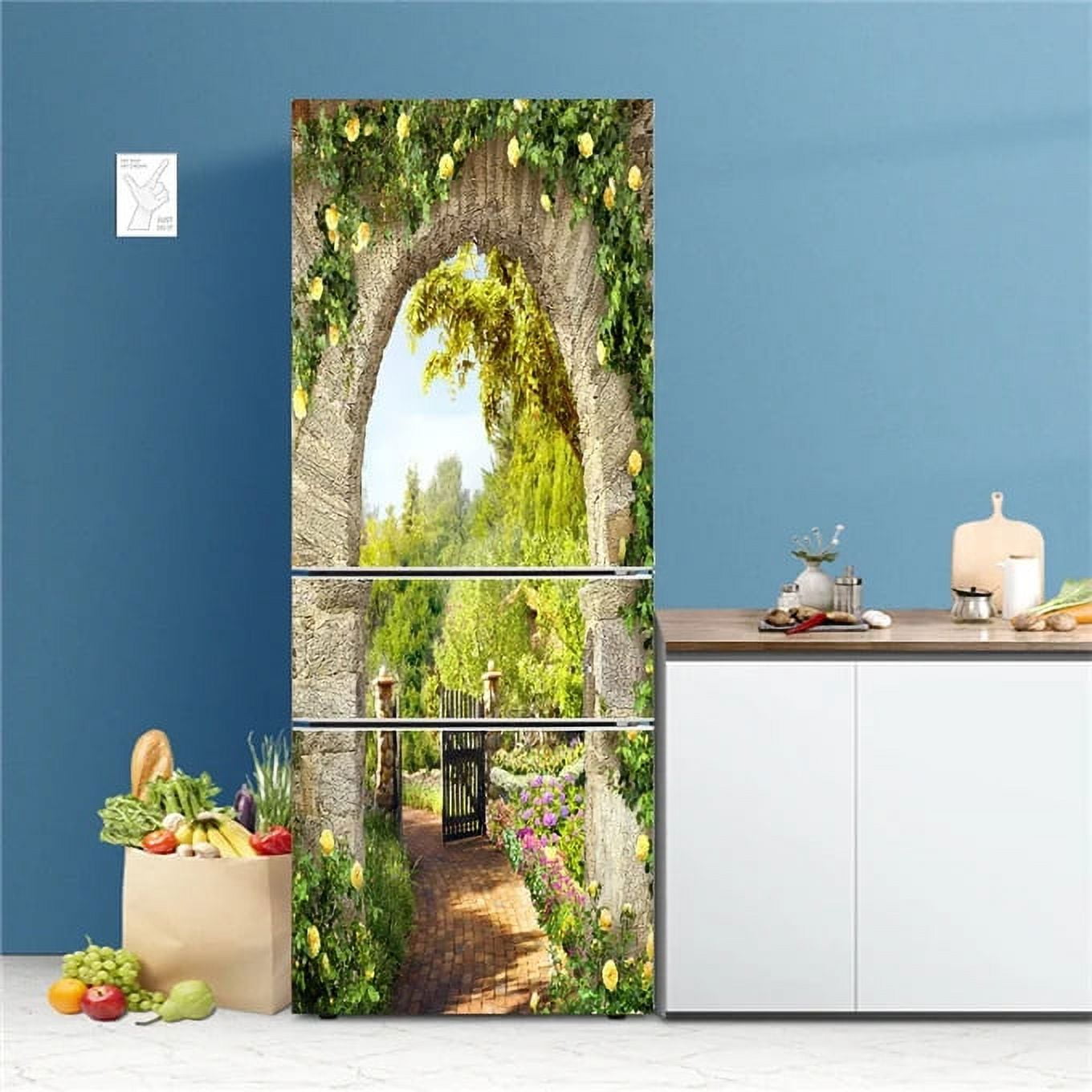 Balcony Lake Refrigerator Sticker Removable Fridge Door rations Self ...