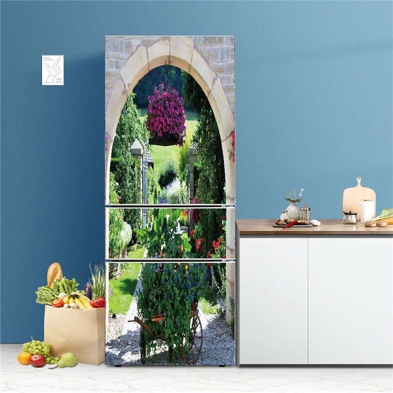 Balcony Lake Refrigerator Sticker Removable Fridge Door rations Self ...