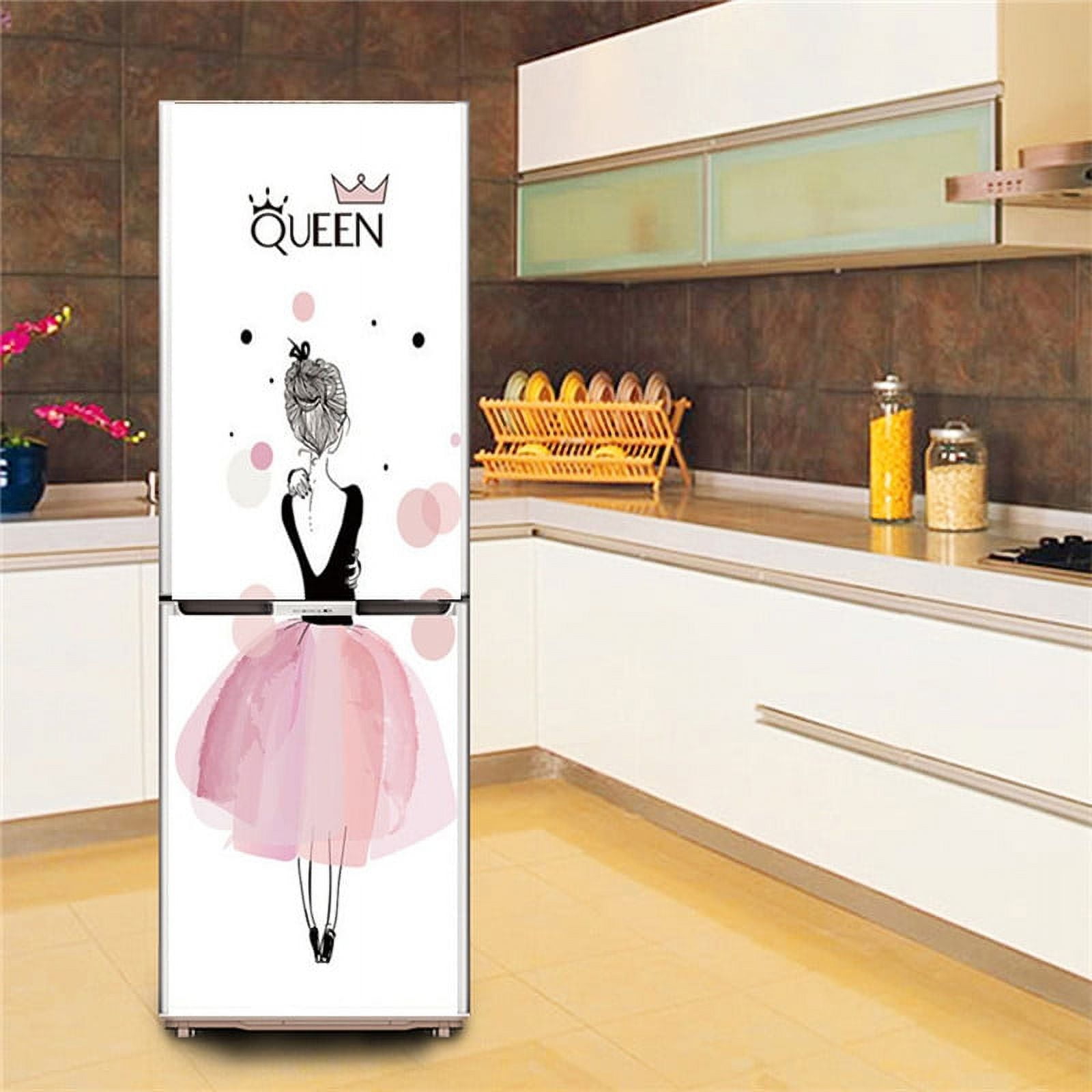 Balcony Lake View 3D Fridge Stickers Refrigerator Cover Door Landscape ...