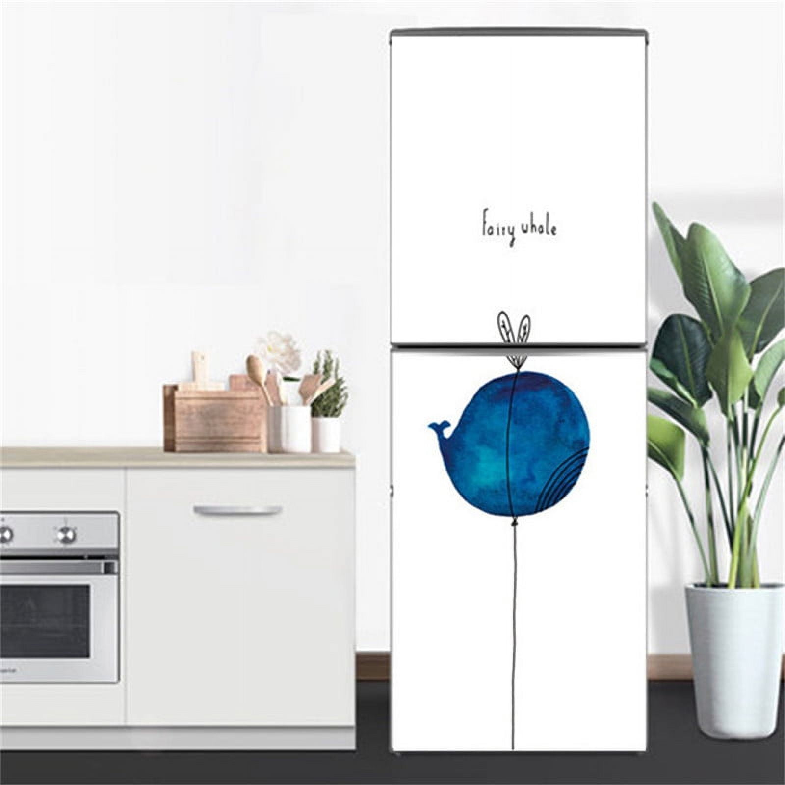 Balcony Lake View 3D Fridge Stickers Refrigerator Cover Door Landscape ...