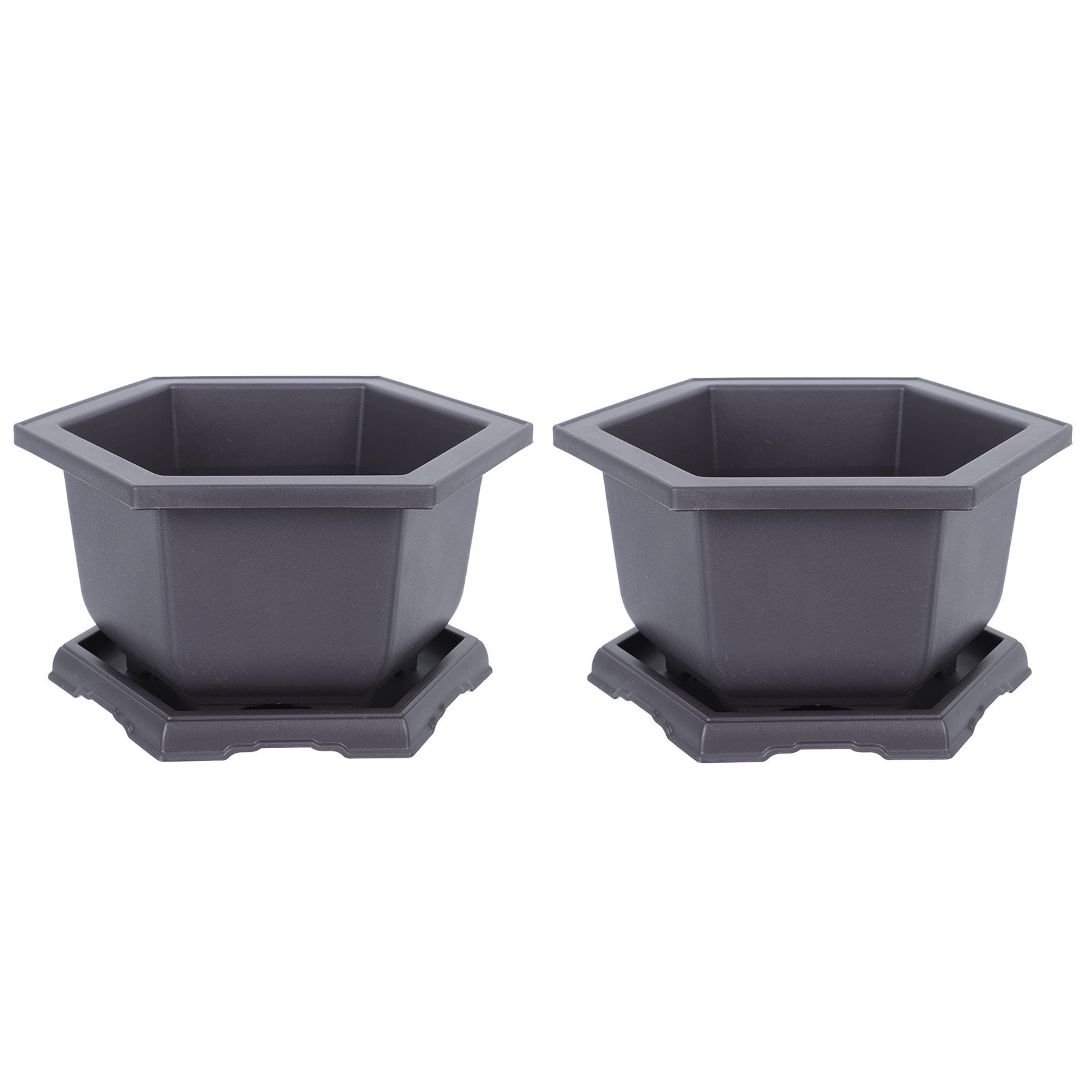 Balcony Planter Hexagonal Flower Pot Smooth Surface Flowerpot - Walmart.com