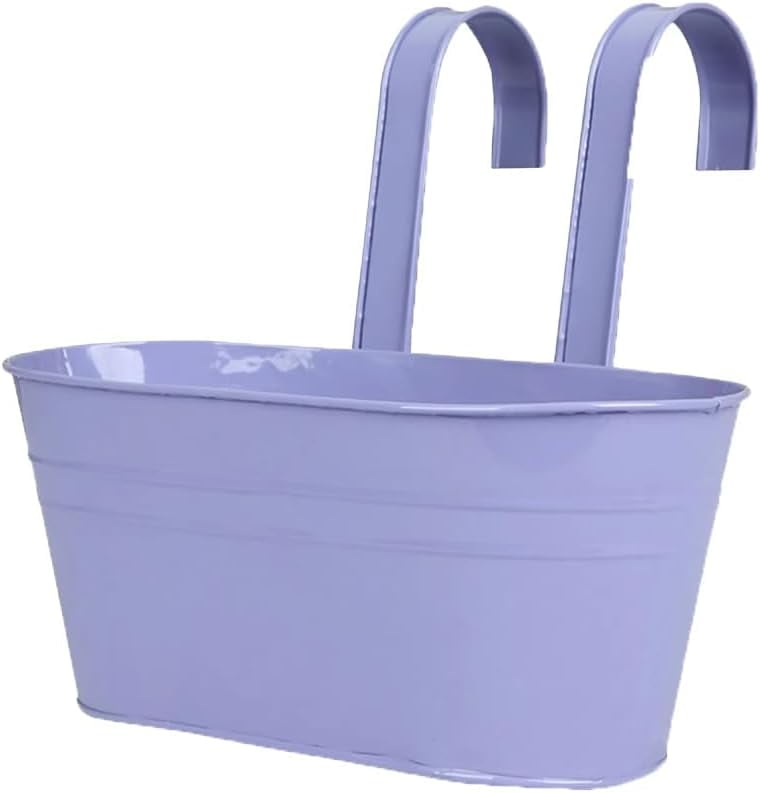 Balcony Planters Railing Hanging, Hanging Flower Pots, Metal Iron Wall ...