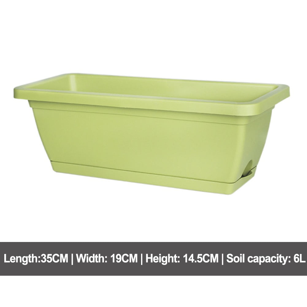 Balcony Plastic Flower Pots Balcony Gardening Gardening Outdoors ...