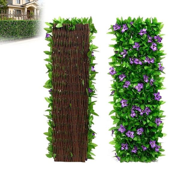 Balcony Privacy Screen, Artificial Purple Orchid Fence Privacy Screen ...