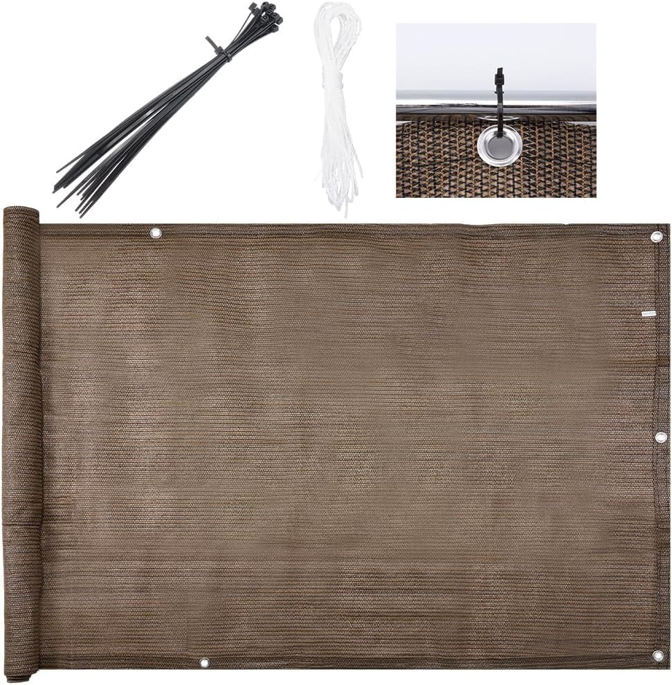 Balcony Privacy Screen Fence Railing Commercial Shade Cover 90% Sun ...