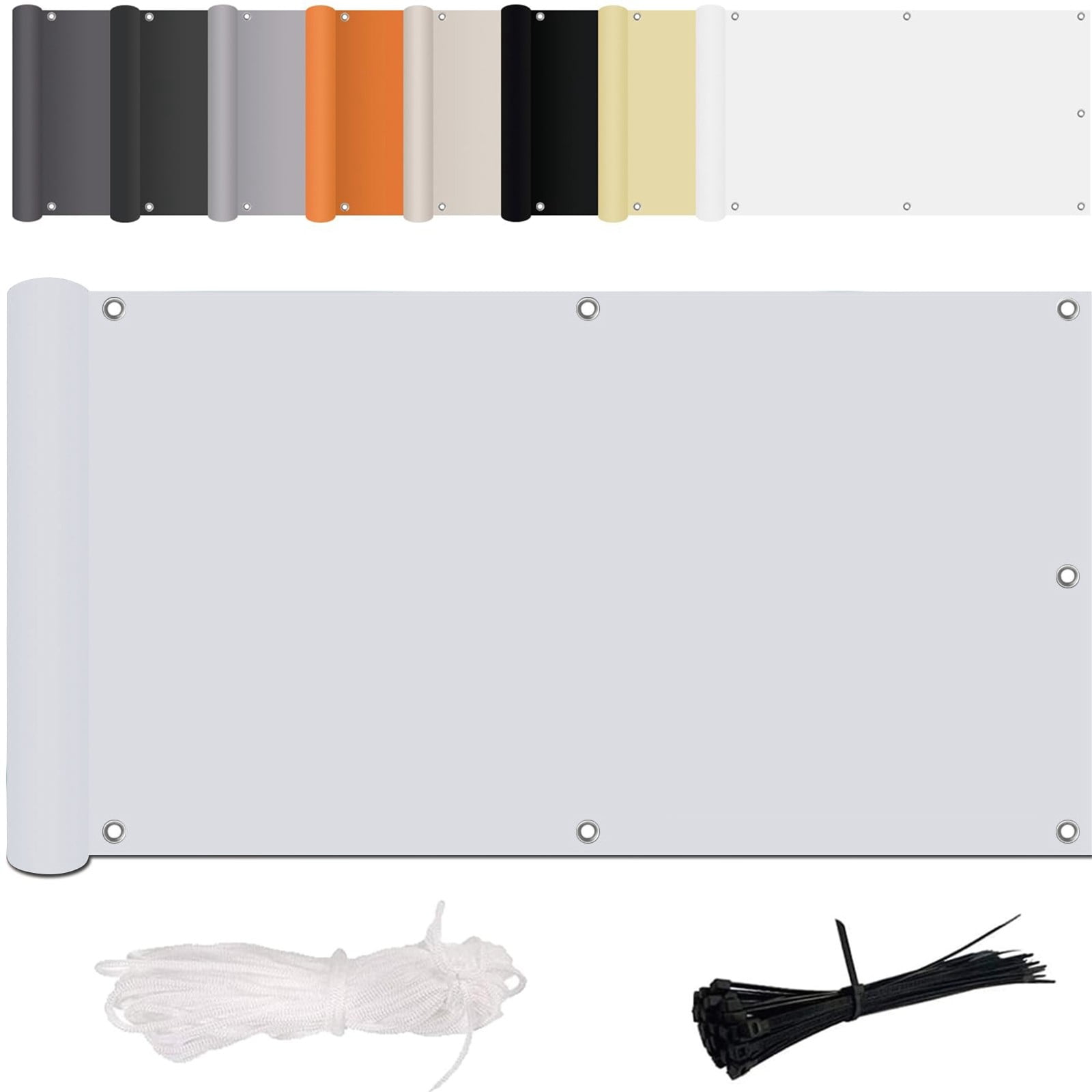 Balcony Privacy Screen, No Drilling, Wind And UV, With Mounting ...