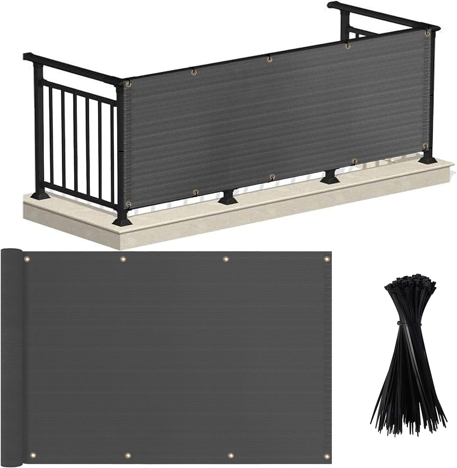 Balcony Privacy Screen UV Protection Heavy Duty Fence Mesh Shade Net ...