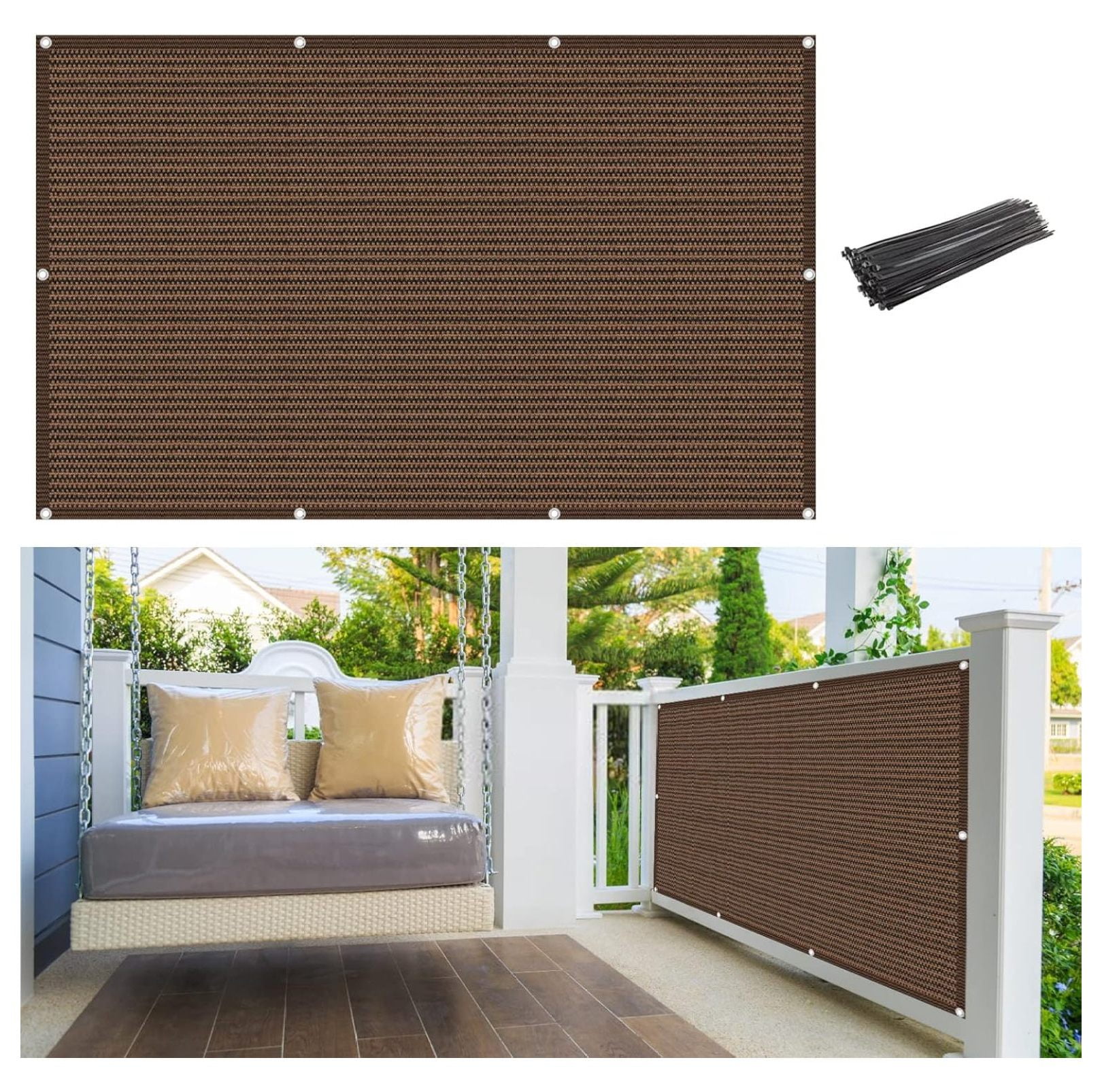 Balcony Screen Privacy Fence Cover UV Protection 3' x 25' Height Shield ...