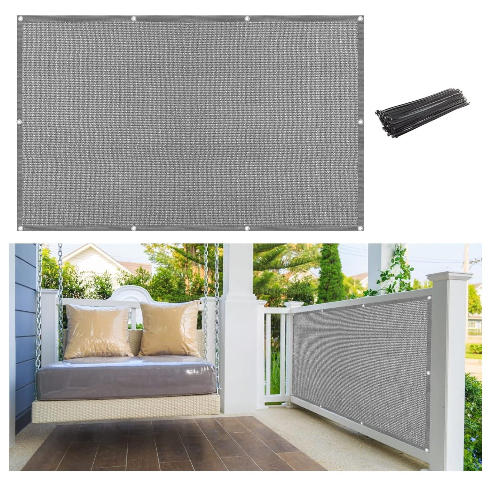 Balcony Screen Privacy Fence Cover UV Protection 3' x 25' Height Shield ...