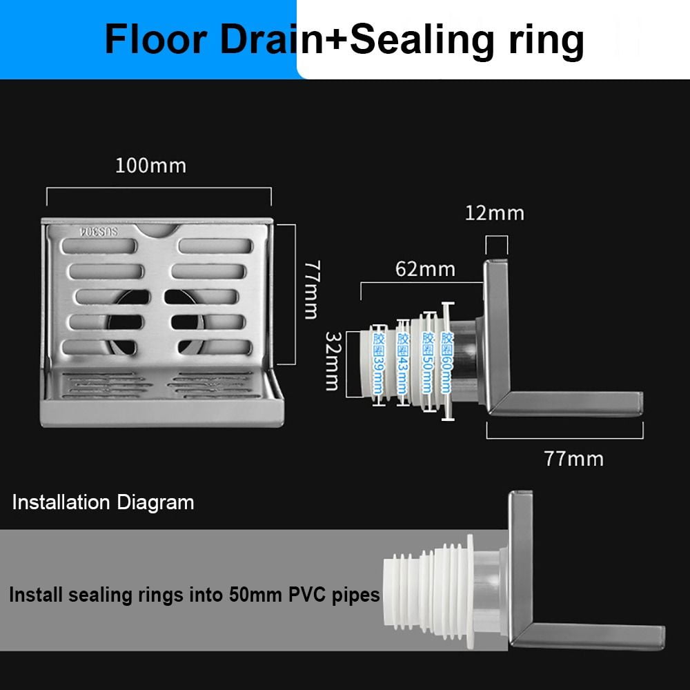 Balcony Shower Room Wear Resistant 304 Stainless Steel Thickened L ...