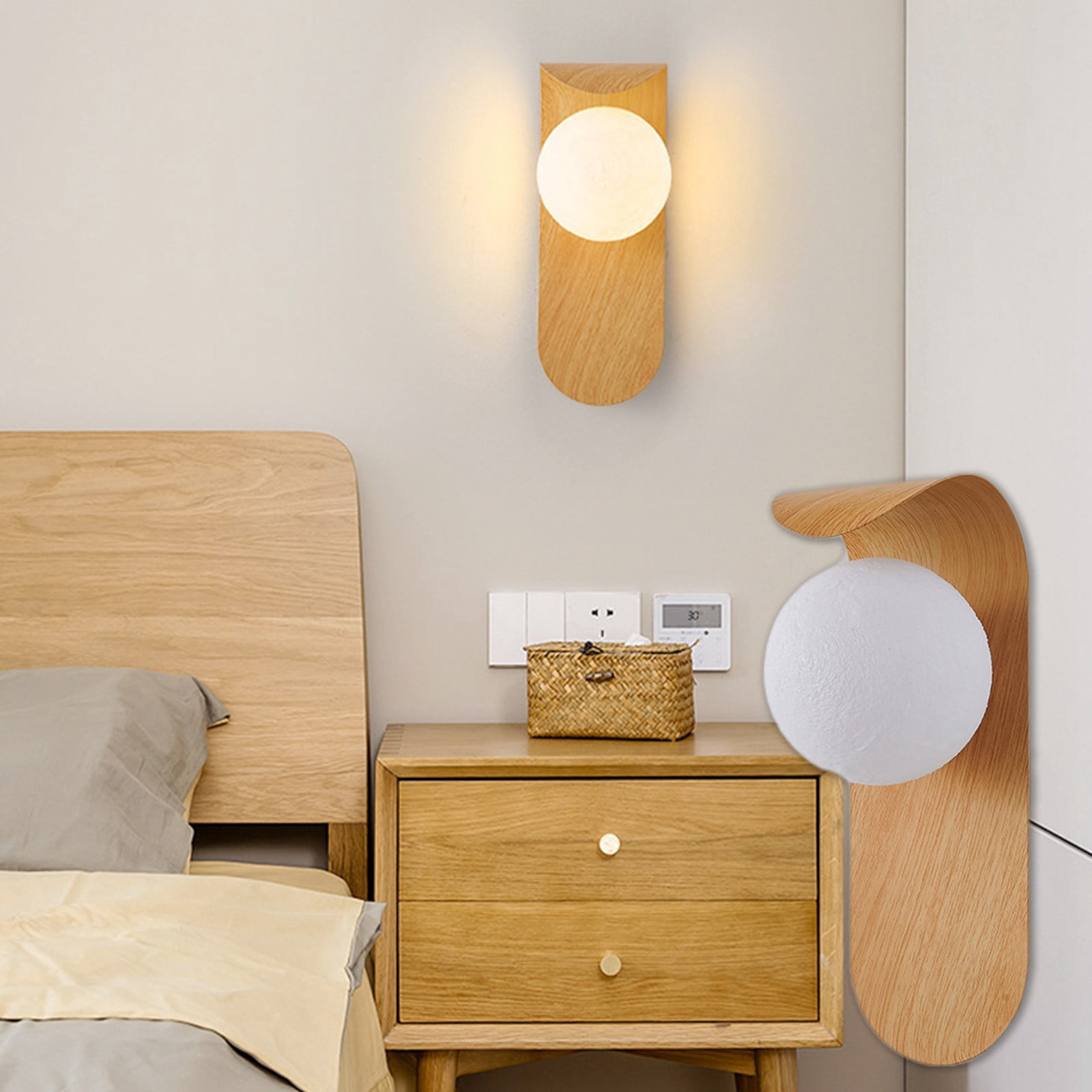 Balcony Wall Lamp, Modern Wall Lamp, Pretty Wooden Large Interior Lamp ...