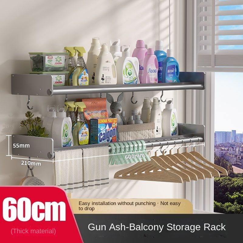 Balcony storage rack above the laundry sink washing machine storage ...