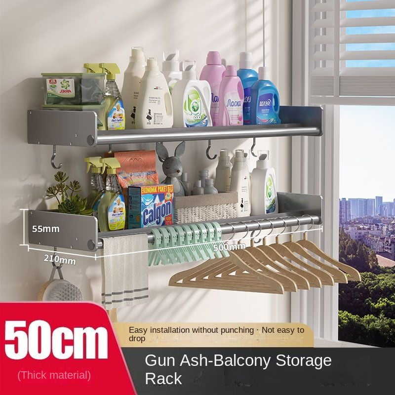 Balcony storage rack above the laundry sink washing machine storage ...