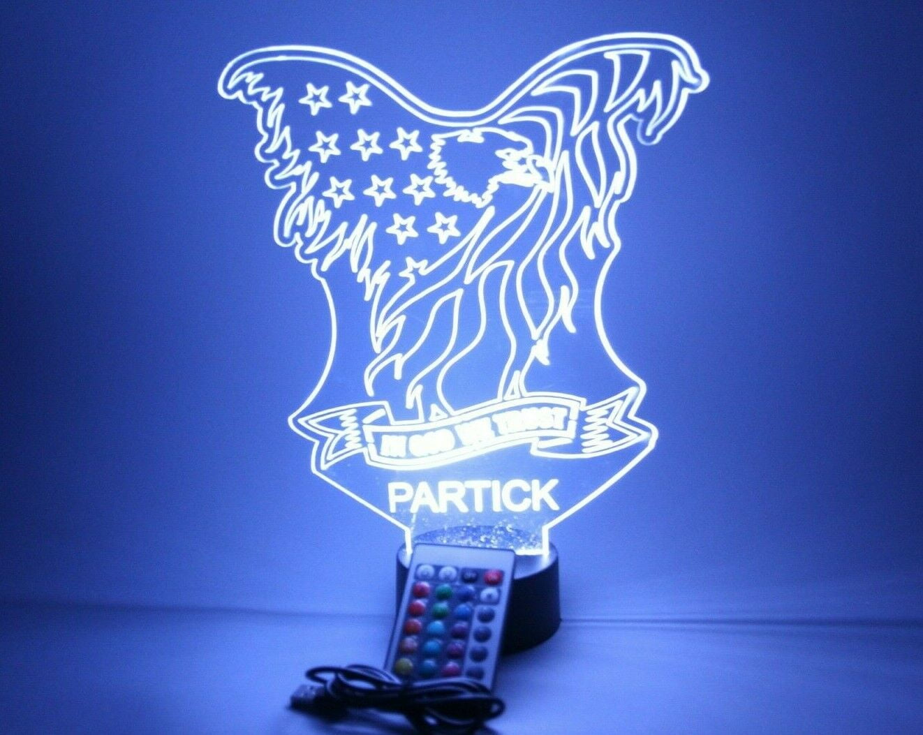 Bald American Eagle Bird Night Light Up Lamp LED Free Engraved Custom ...