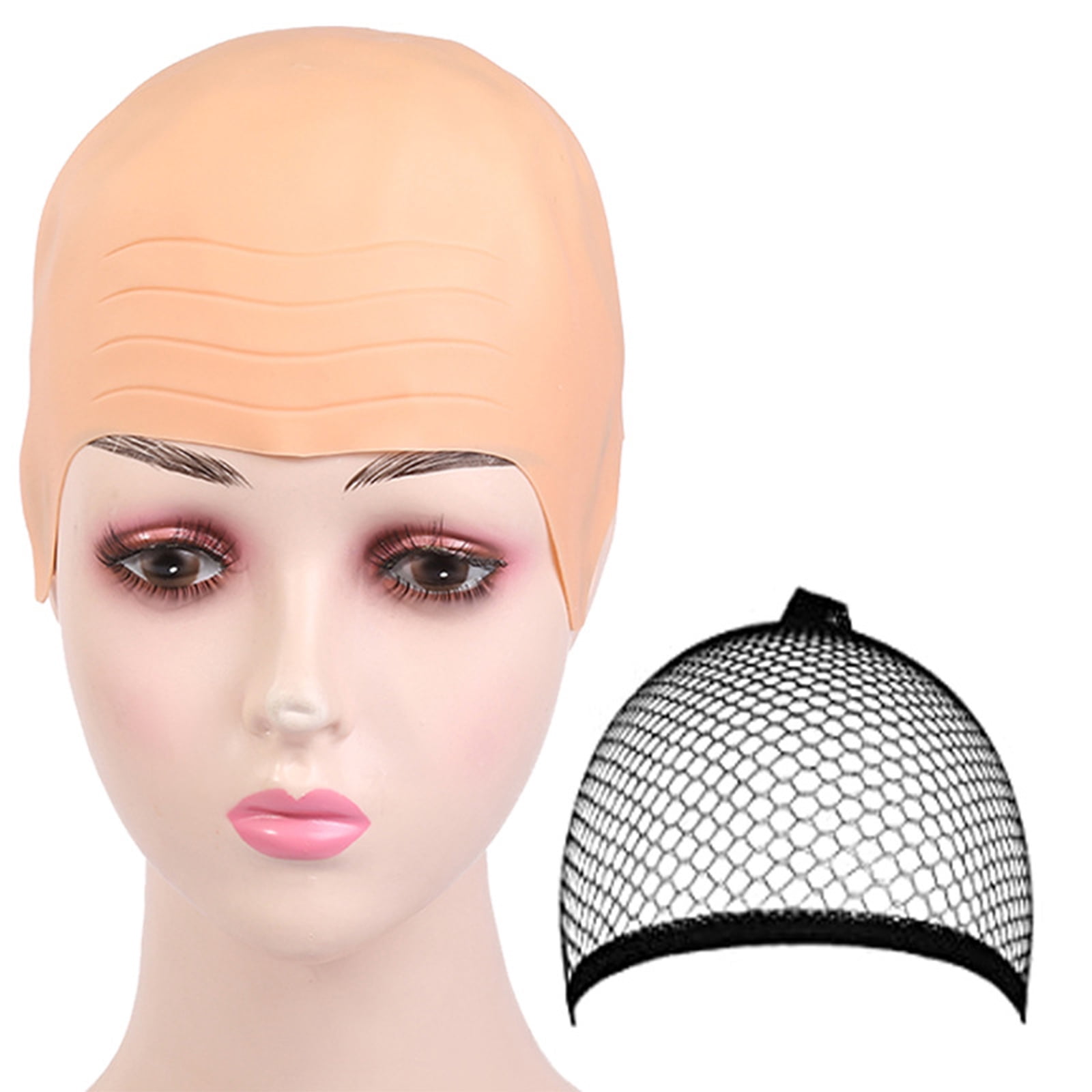 Bald Caps Fake Head Skin Halloween Cosplay Costume Accessories Bald Hat ...