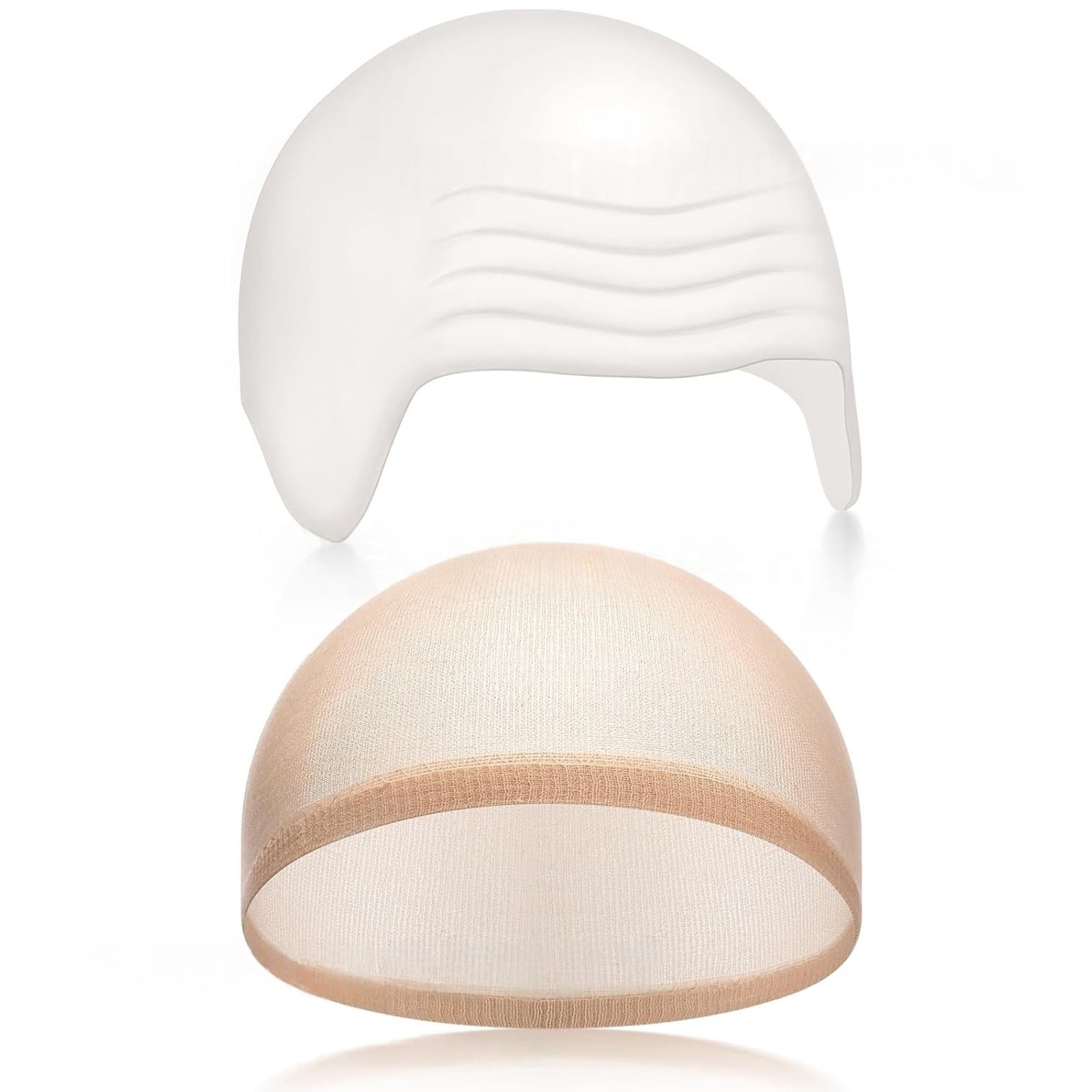 Bald Caps with Hair Net Halloween Makeup Bald Head Wigs Caps Fake Bald ...