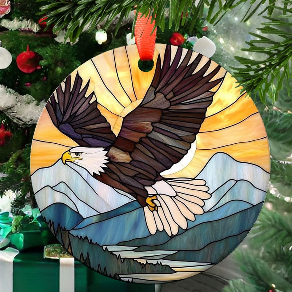 Bald Eagle 12 Ceramic/Acrylic Christmas Ornament, Sweet Love ...