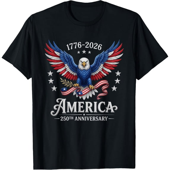 Bald Eagle 250th Anniversary America 1776-2026 Patriotic T-Shirt Unisex ...