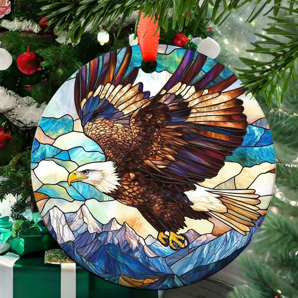 Bald Eagle 7 Ceramic/Acrylic Christmas Ornament, Sweet Love Celebration ...