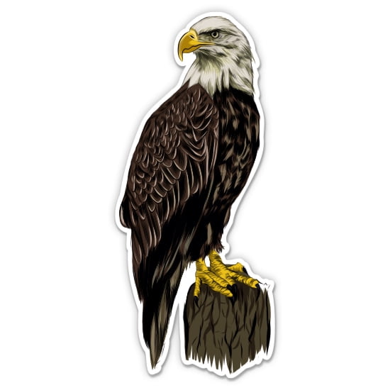Bald Eagle - 8" Vinyl Sticker - For Car Laptop I-Pad - Waterproof Decal ...
