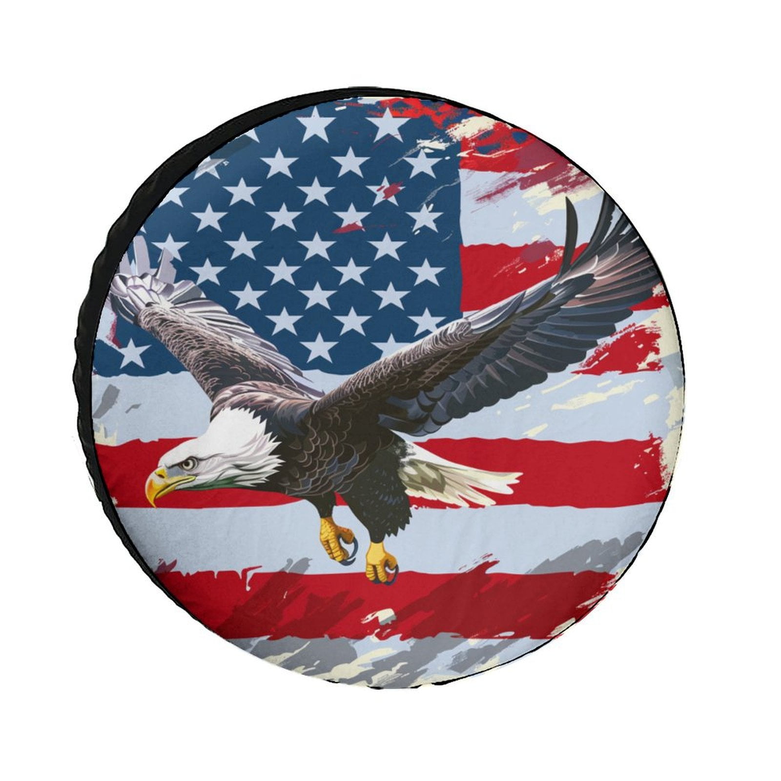 Bald Eagle with American Flag Camper Spare Tire Cover Patriotic ...