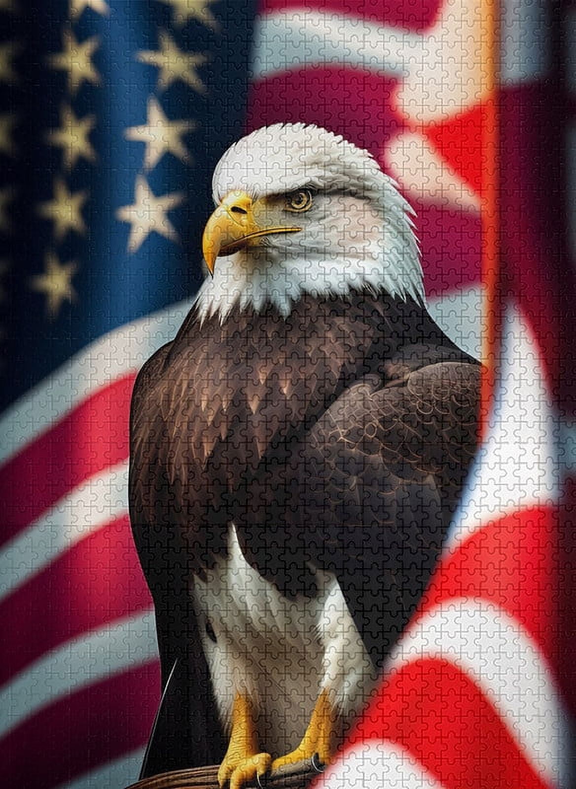 Bald Eagle American Flag Puzzles For Adults 500 Pieces, Family Holiday ...