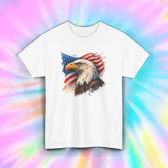 Bald Eagle American Flag USA Freedom Graphic Shirt - Walmart.com
