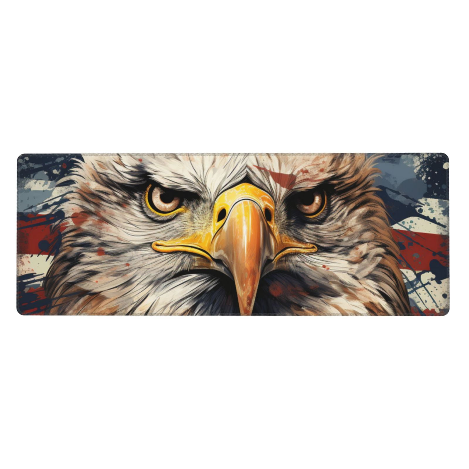 Bald Eagle And American Flag Cool Mouse Pad Extended Large Gaming ...