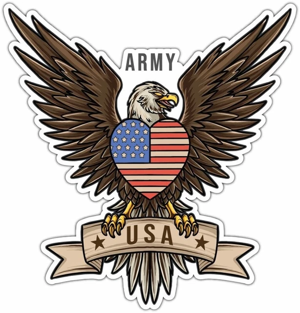 Bald Eagle Army Head Military Usa Car Window Stickerphone Decal Water ...