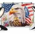 Bald Eagle Backdrops for Photography, Patriotic USA Flag Flower ...