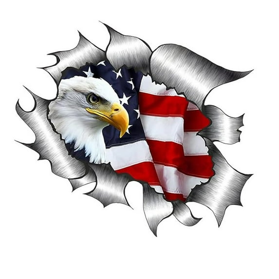 Bald Eagle Car Window Sticker, Gray Color, Cool Design For Car ...