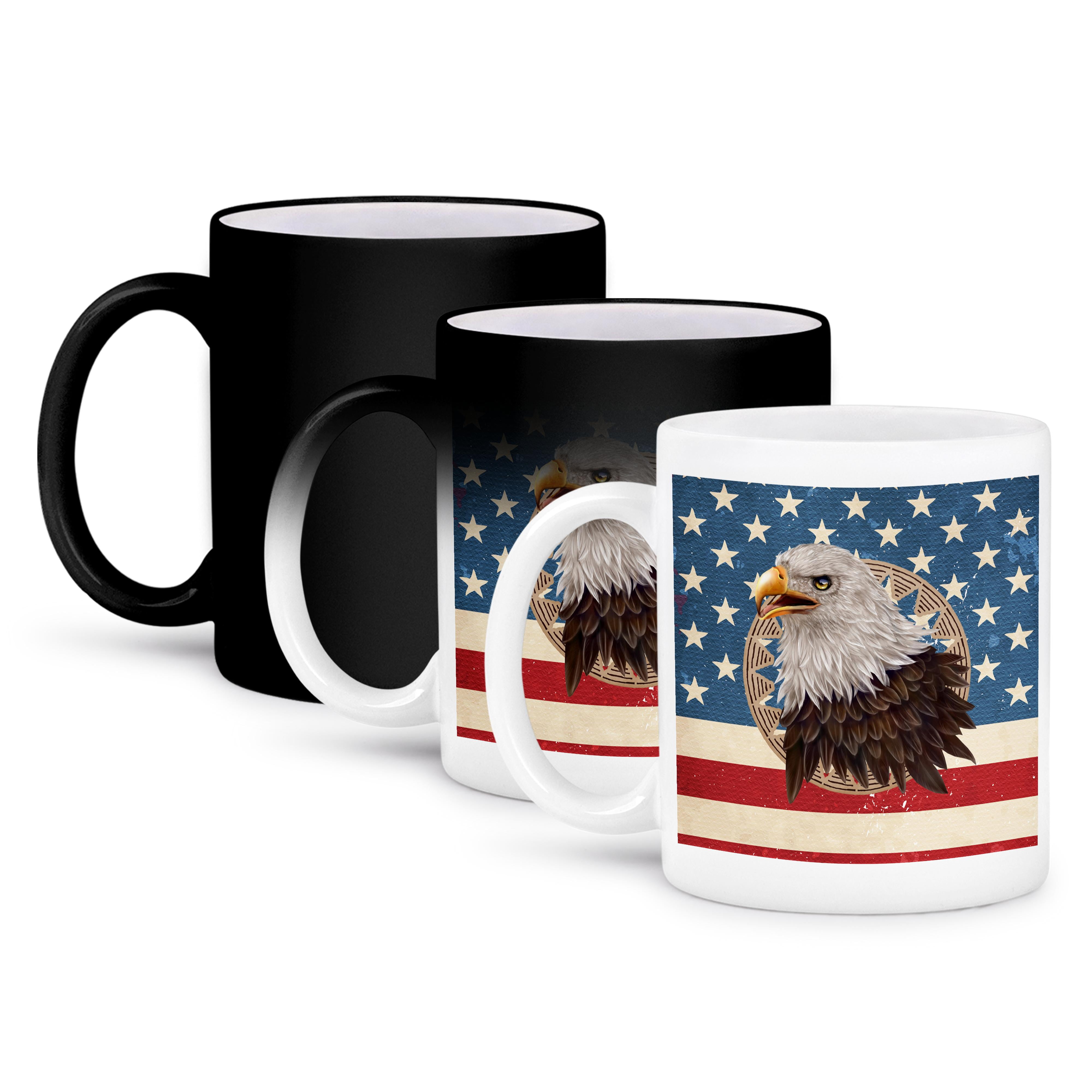 3dRose, Bald Eagle Circle Star Frame on American Flag Design, Red ...