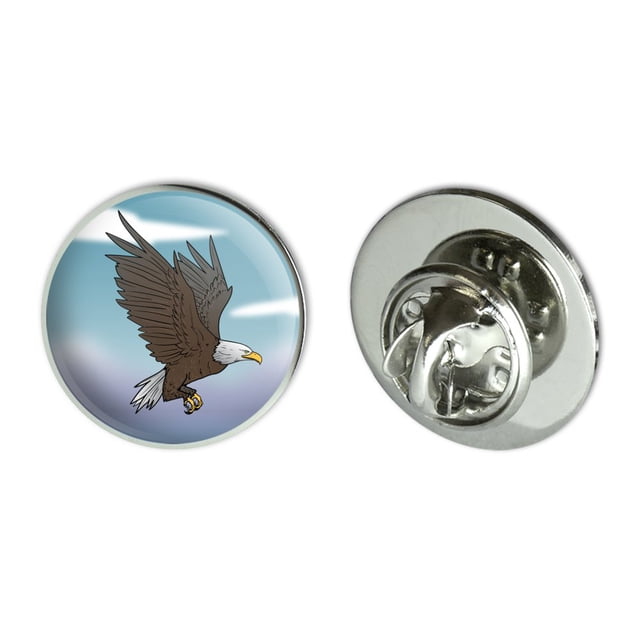 Bald Eagle Flying Metal 0.75" Lapel Hat Pin Tie Tack Pinback - Walmart.com