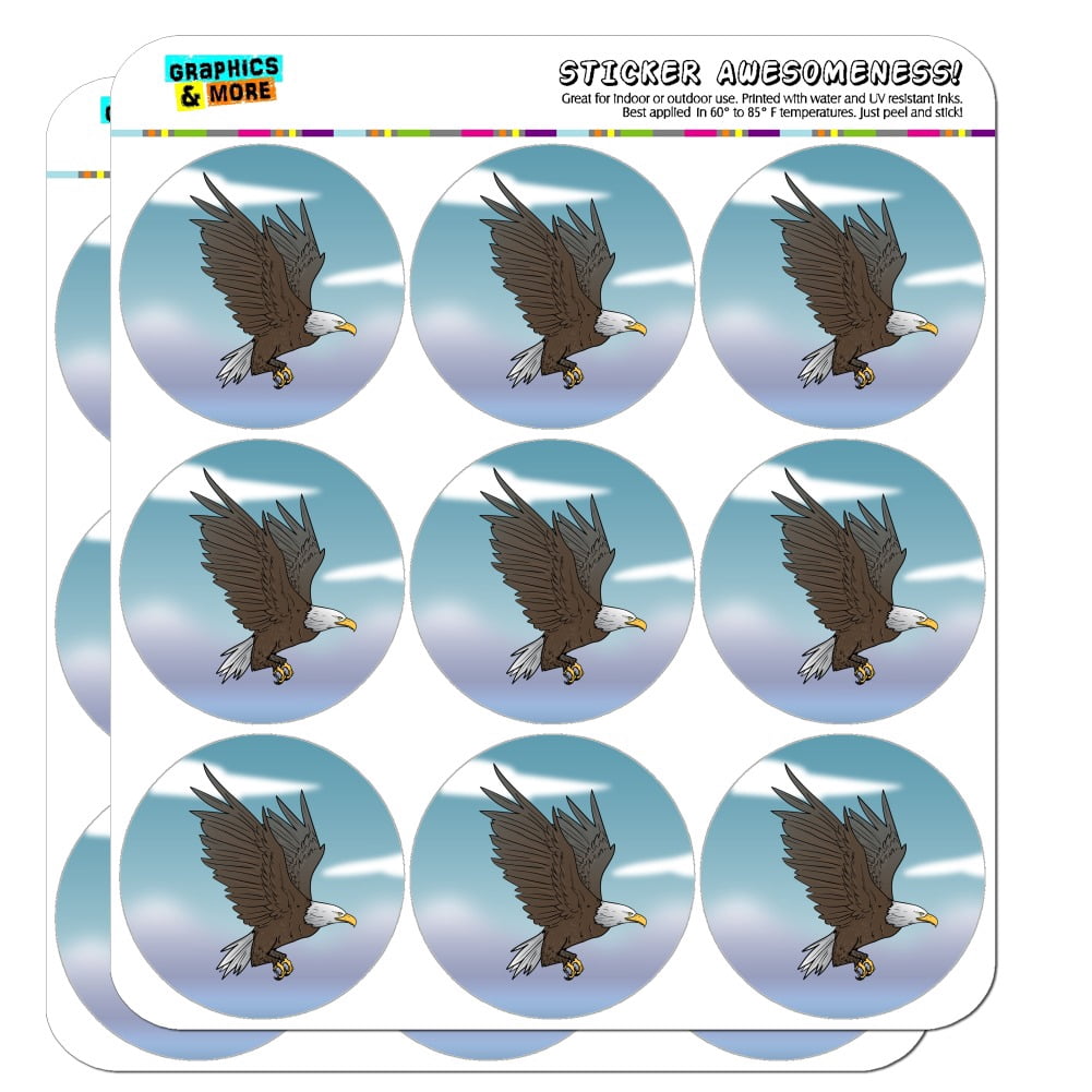 Bald Eagle Flying Planner Calendar Scrapbooking Crafting Stickers ...