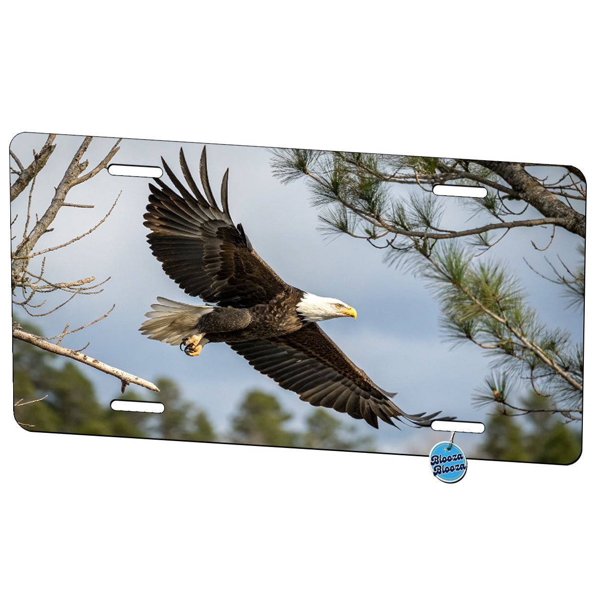 Bald Eagle Flying Soaring Metal Novelty License Plate - Walmart.com