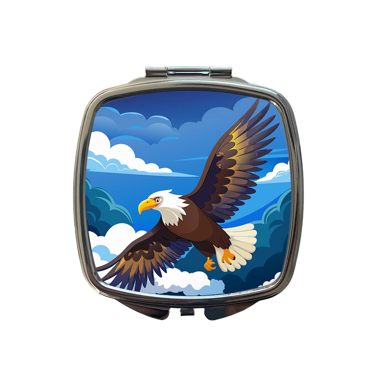Bald Eagle Flying Travel Makeup Handbag Purse Small Pocket Compact ...