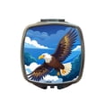 Bald Eagle Flying Travel Makeup Handbag Purse Small Pocket Compact ...