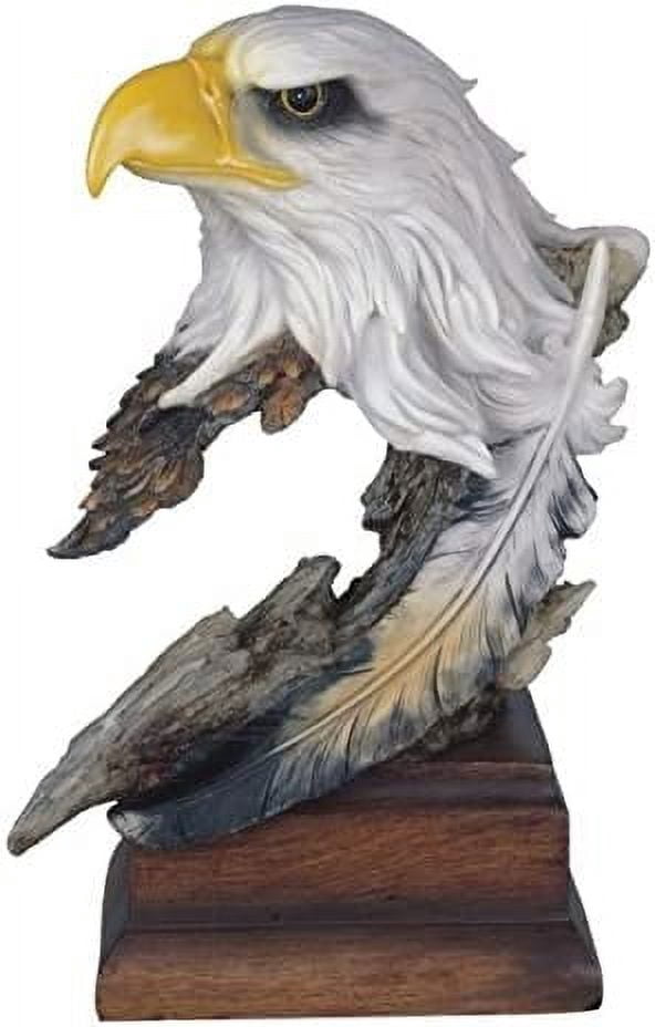 Bald Eagle Head & Bust Statue with on Wood Base, 12" - Walmart.com