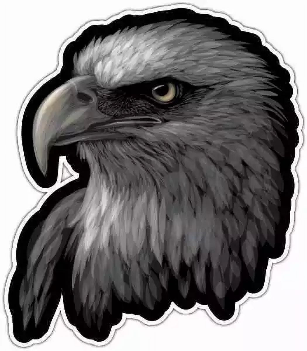 Bald Eagle Head Patriotic Usa Bird Car Stickerphone Decal Water Bottle ...