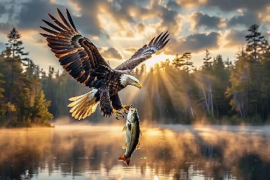 Bald Eagle Jigsaw Puzzles 500 Pieces for Adults Home Garden Family Wall ...