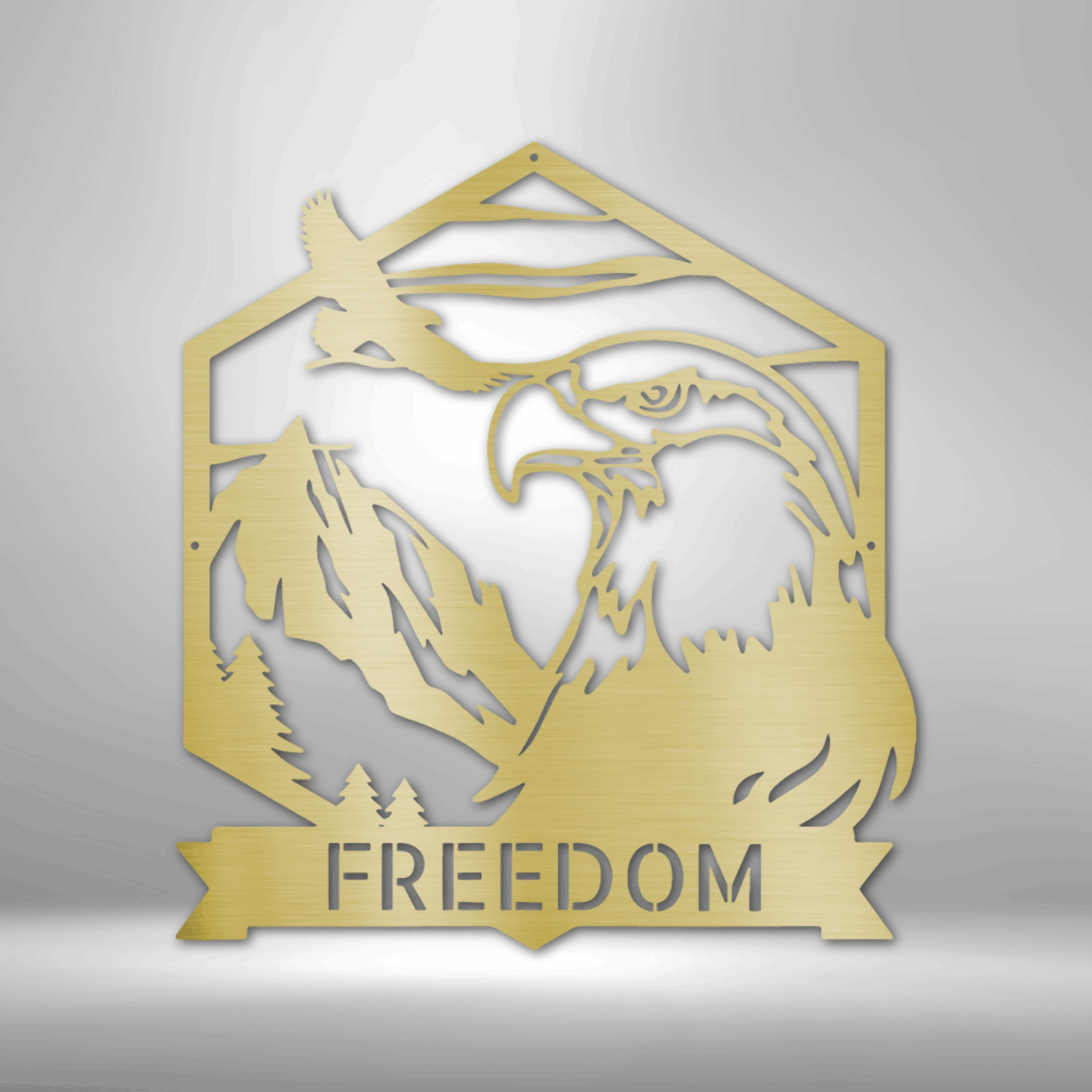 Custom Bald Eagle Metal Monogram Wall Sign - SS013 - Walmart.com